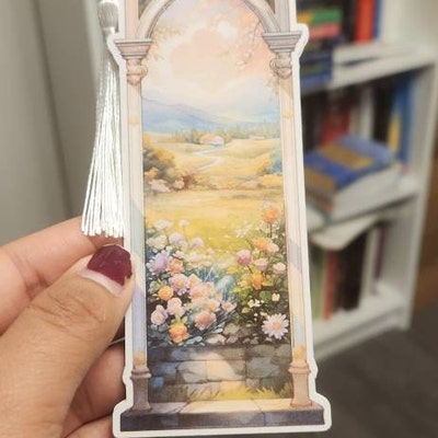 Victorian Arch Window Bookmark, Floral, Tassel Included, Thick High ...