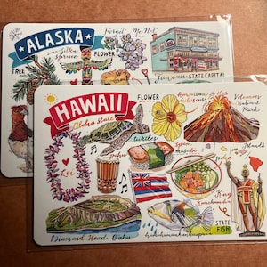 Florida Print, State Symbols, Illustration, State Art, Key West,miami ...