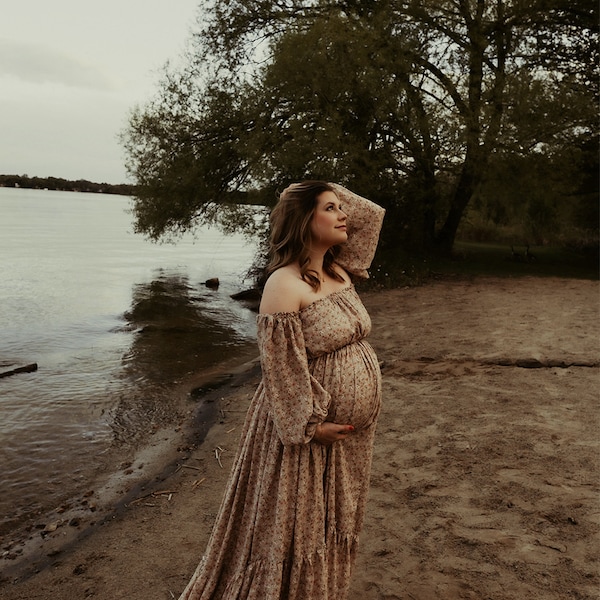 Florence Women's Boho Dress | Floral Vintage Dress for the Maternity ...