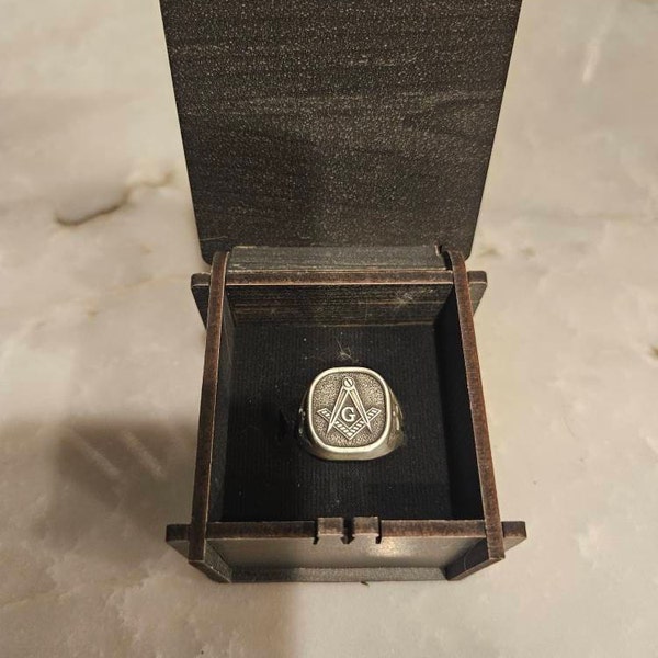 Sterling Silver Master Mason Ring, Freemason Jewelry - Etsy