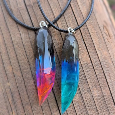 Wolf Pendant Wolf Accessory Resin Necklace Personalized Pendant Wood ...