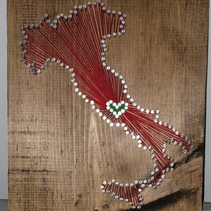Italy String Art Sign, Italy Wall Art, Italy Nail Art Sign, Custom Sign ...