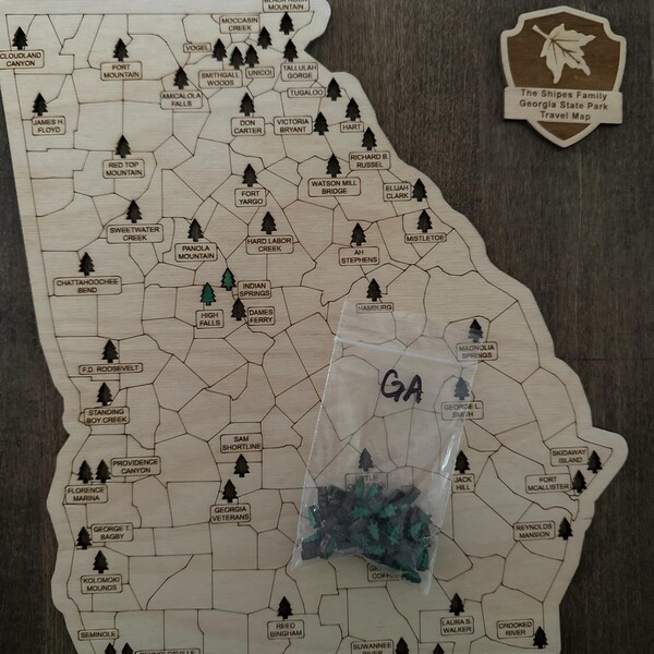 Customizable South Carolina State Park Tracking Map - Etsy