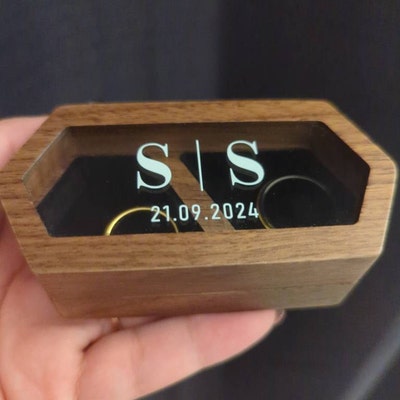Custom Wood Ring Box, Personalized Wedding Ring Box, Acrylic Ring Box ...