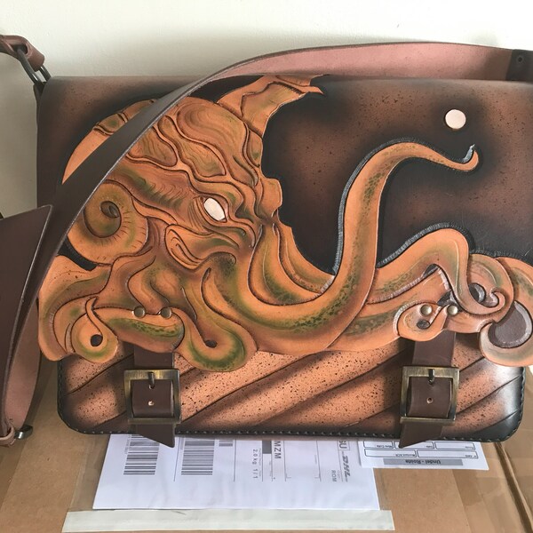 Leather Messenger Bag Alchemist Bag Handmade Leather Bag Leather ...