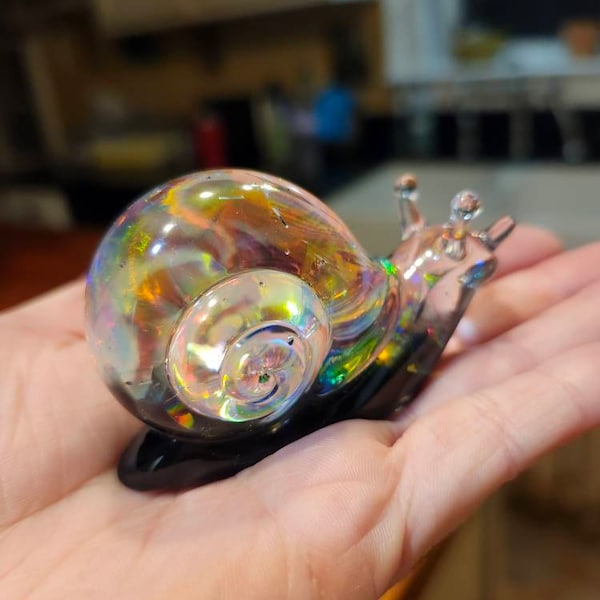 Iridescent Snails, Emotional Support Snail, Animal Resin Figurine Décor, Forestcore Teen Gift ...