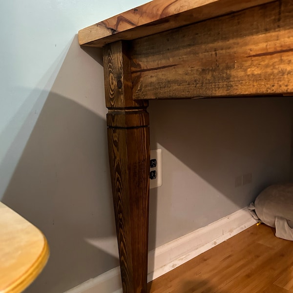 Tapered Mission Dining Table Legs (rustic Pine) - Etsy