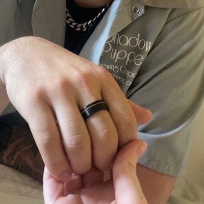 Mens Rose Gold Guitar String Wedding Band Rose Gold Guitar - Etsy