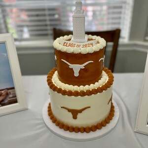 University of Texas Graduation Party Decoration, UT Cake Topper, Texas ...