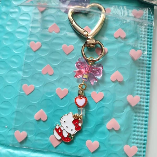 Pink or White Bow Owala Water Bottle Charm or Bag Charm/ Key Chain With ...
