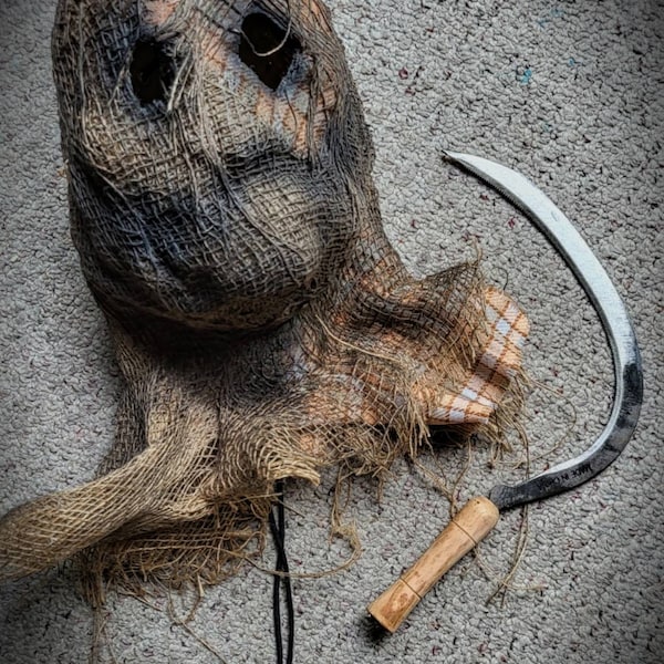 Scary Halloween Scarecrow Mask - Etsy