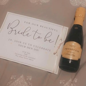 Personalised Bride Hen Do Invite. Bride to Be Hen Party Invitation ...