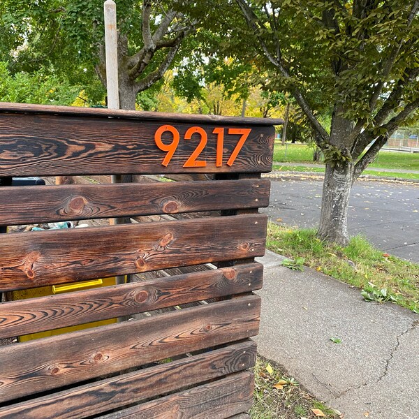 Burnt Orange - Powder Coated Aluminum Numbers With Matching Screws - Etsy