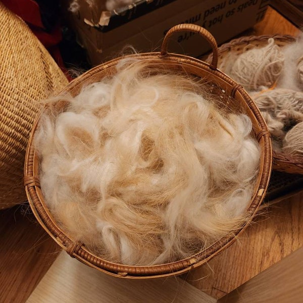 French Angora Fiber, Raw Angora Fiber, Angora Rabbit Fiber, Raw Fiber ...