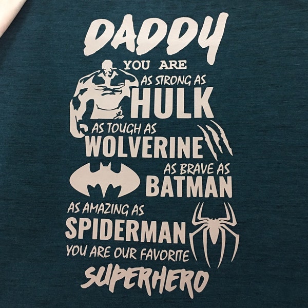 Superhero Daddy SVG Superhero Dad File Silhouette Cut File Cricut ...