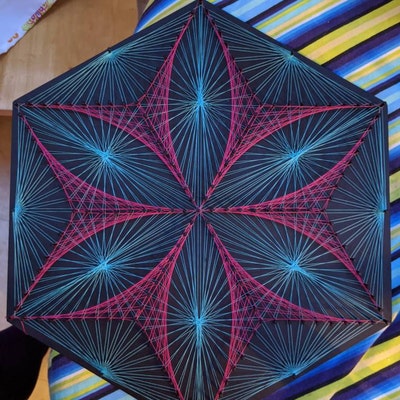 ROSE OF SPACE, String Art, Sacred Geometry, Meditation, Cosmos, Harmony ...