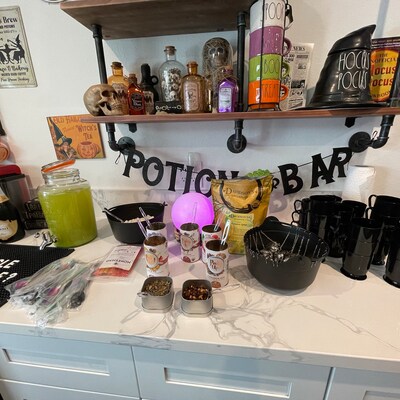 Old Halloween Brand Witch's Tea, Pumpkin, Witch, Vintage Style ...