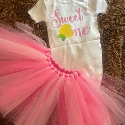 Pink Lemonade First Birthday Outfit Sweet One Lemon Cake Smash Outfit ...