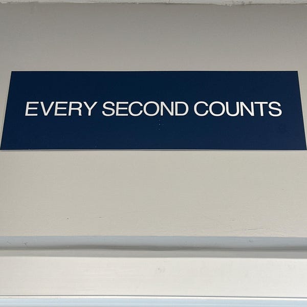 EVERY SECOND COUNTS Sign, 16"x5", as Featured in the Series "the Bear ...