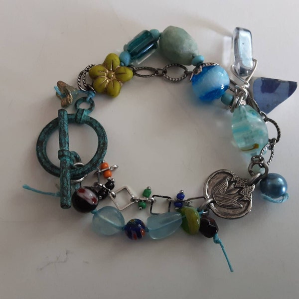 Heart Pendant, Aged Finish, 34mm, Handcrafted Jewelry Making Components ...