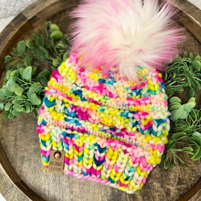 Slalom Run Beanie Knitting Pattern Textured Hat Pattern Bulky Pattern ...