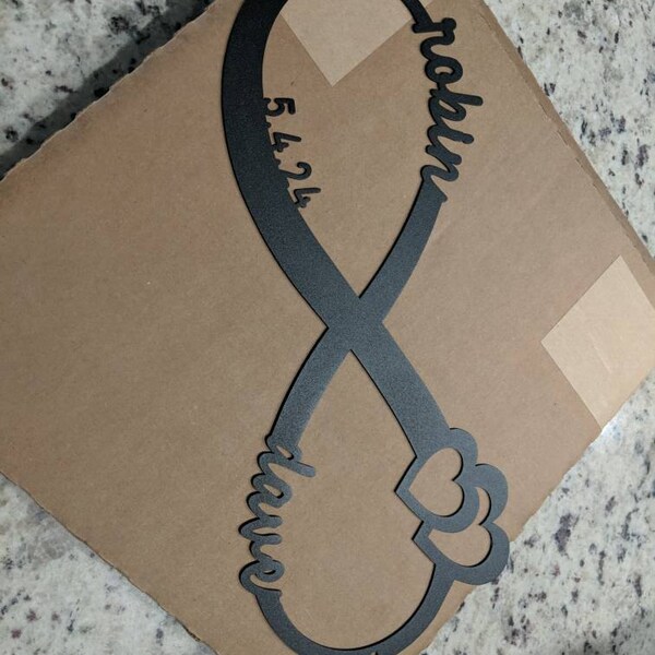 Personalized Wedding Gift for Couple Custom Infinity Sign Wedding Date ...