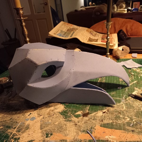 Bird of Prey/raptor Low Poly Mask Pattern for Cardboard or EVA Foam ...