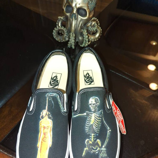 Horror Movie Skeleton Hanging Spooky Scary Halloween Custom Slip on ...