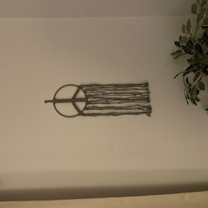 Macrame Peace Sign, Hippie Decor, Boho Home Decor, Peace Sign Decor ...