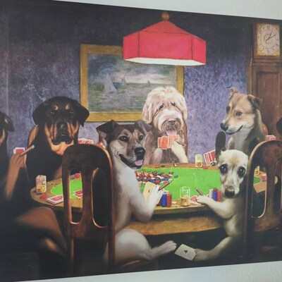Custom Pet Portrait, Dogs Playing Poker, Pet Playing Poker, Funny Pet ...