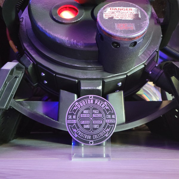 Custom GHOSTBUSTERS PROTON PACK Specifications Data Plate Serial ...
