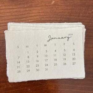 Mini Calendar 2024, 3x2 Inches, Printable Desk Calendar, Monday Start ...