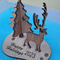 Christmas Card Laser Cut Files, Christmas Tree Gift, Christmas Souvenir ...