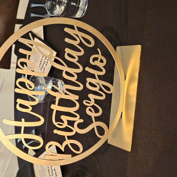 60th Birthday Table Sign Centerpiece Acrylic - Not Cardboard ...