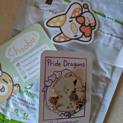 Demi Pride Dragon Enamel Pin - Etsy