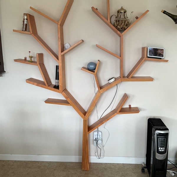 Decorative Wooden Tree Bookcases, Book Stand, Farmhouse Bookshelves ...