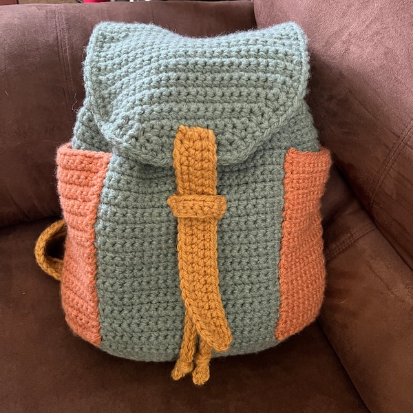 Crochet Pattern // Drawstring Backpack Back Pack Rucksack Gym Back ...