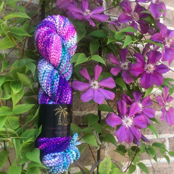 Dragonfly in Amber Blue, Gold, Yellow, White Merino Nylon Yarn ...