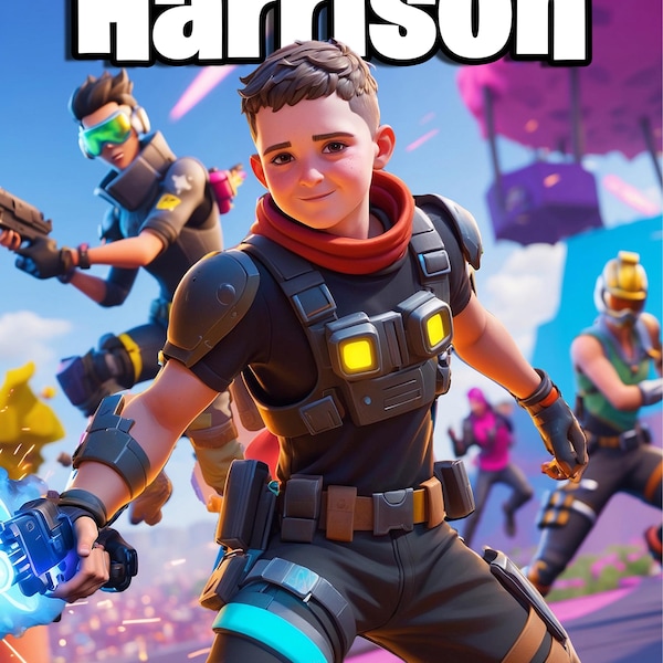 Custom Gamer Portrait From Photo, Personalized Game Character, Gamer ...