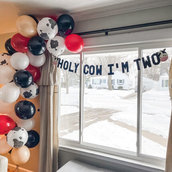 Holy Cow I'm One, Cow Garland, Cow Banner, Cow Decor, Babies Room Cow ...
