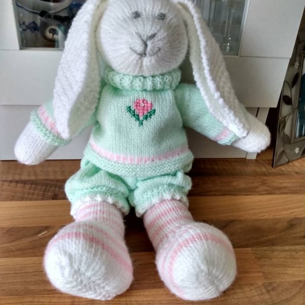 Bunny Knitting Pattern: PRIMROSE Rabbit and Handmade Shoes (PDF ...