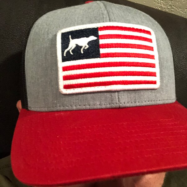 Red, White & Bird Dogs Hat | German Shorthair Pointer Hat | GSP Gift ...