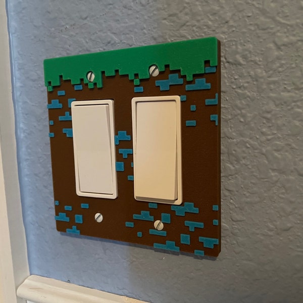 Mining Light Switch Cover Mining Switch Plates Video Game Kids Room ...