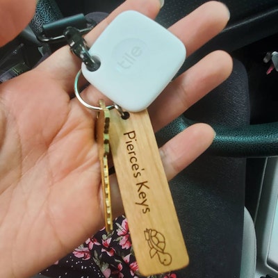 Personalised Wooden Animal Key Rings Solid Wooden Engraved Custom Key ...