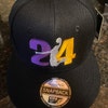 24 Number Player Silhouette New Adjustable Snapback Cap Hat - Etsy
