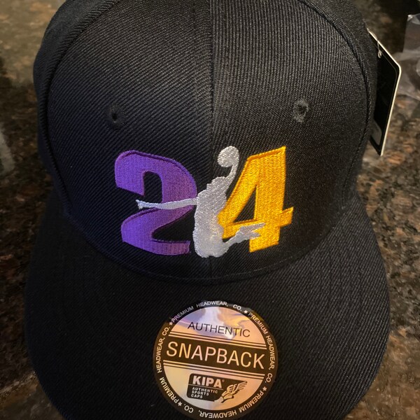 24 Number Player Silhouette New Adjustable Snapback Cap Hat - Etsy