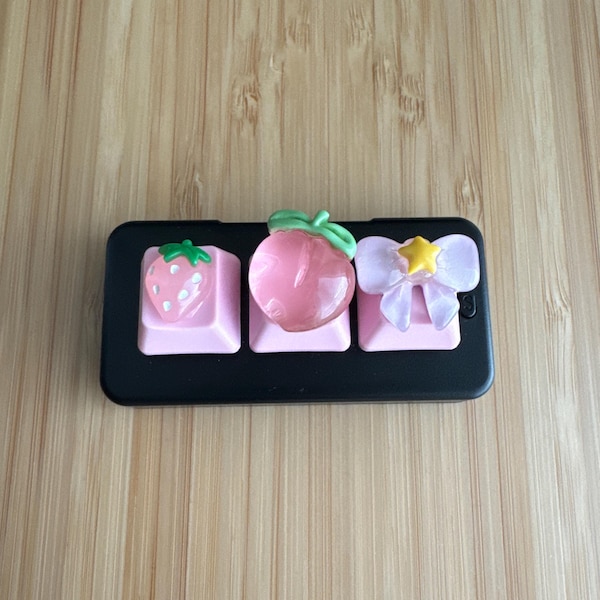 Cartoon Keycap Kawaii Mechanical Keyboard Pink Keycap 3D Keycaps Pink ...