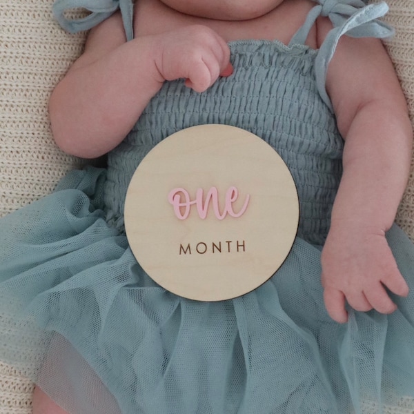 Baby Monthly Milestone Marker, 1-12 Month Baby Milestone Cards, Monthly ...