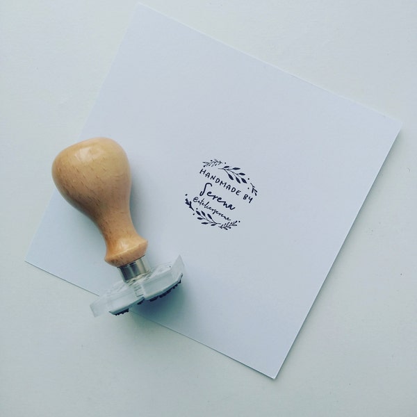 Personalised Handmade by Stamp | Botanical Handmade Stamp | Handmade ...