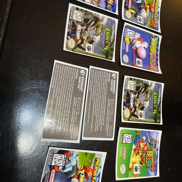 N64 Mario Kart 64 Replacement Label Decal Sticker Nintendo - Etsy